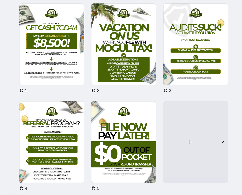 5 Pack Editable In Office Office Posters – TAX ENVY PRO SOFTWARE